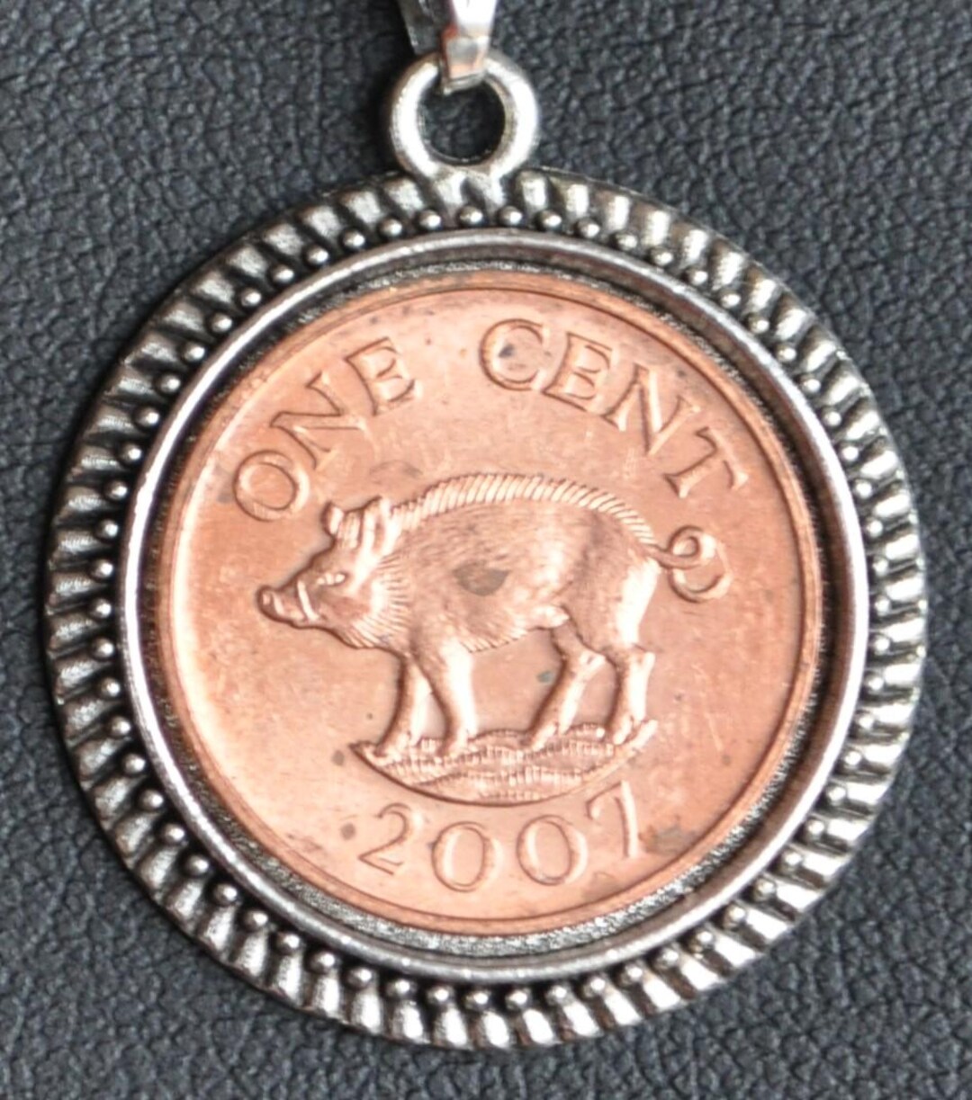 Bermuda Wild Boar Coin Pendant Necklace - Etsy