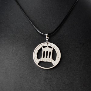 Greece Parthenon Cut Coin Pendant Necklace - Etsy