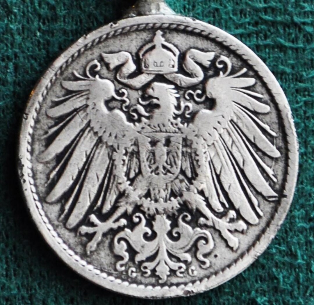 Germany 1900 Imperial German Eagle Coin Pendant Necklace - Etsy