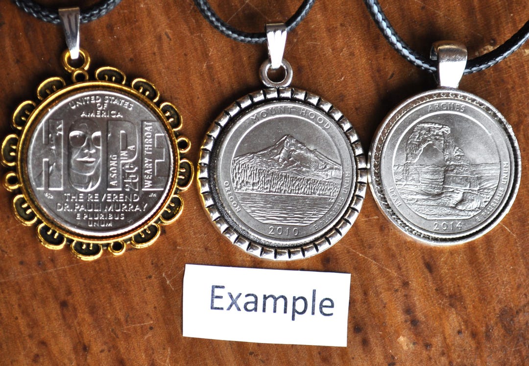 USA Commemorative Quarter Necklace Pendant - Etsy