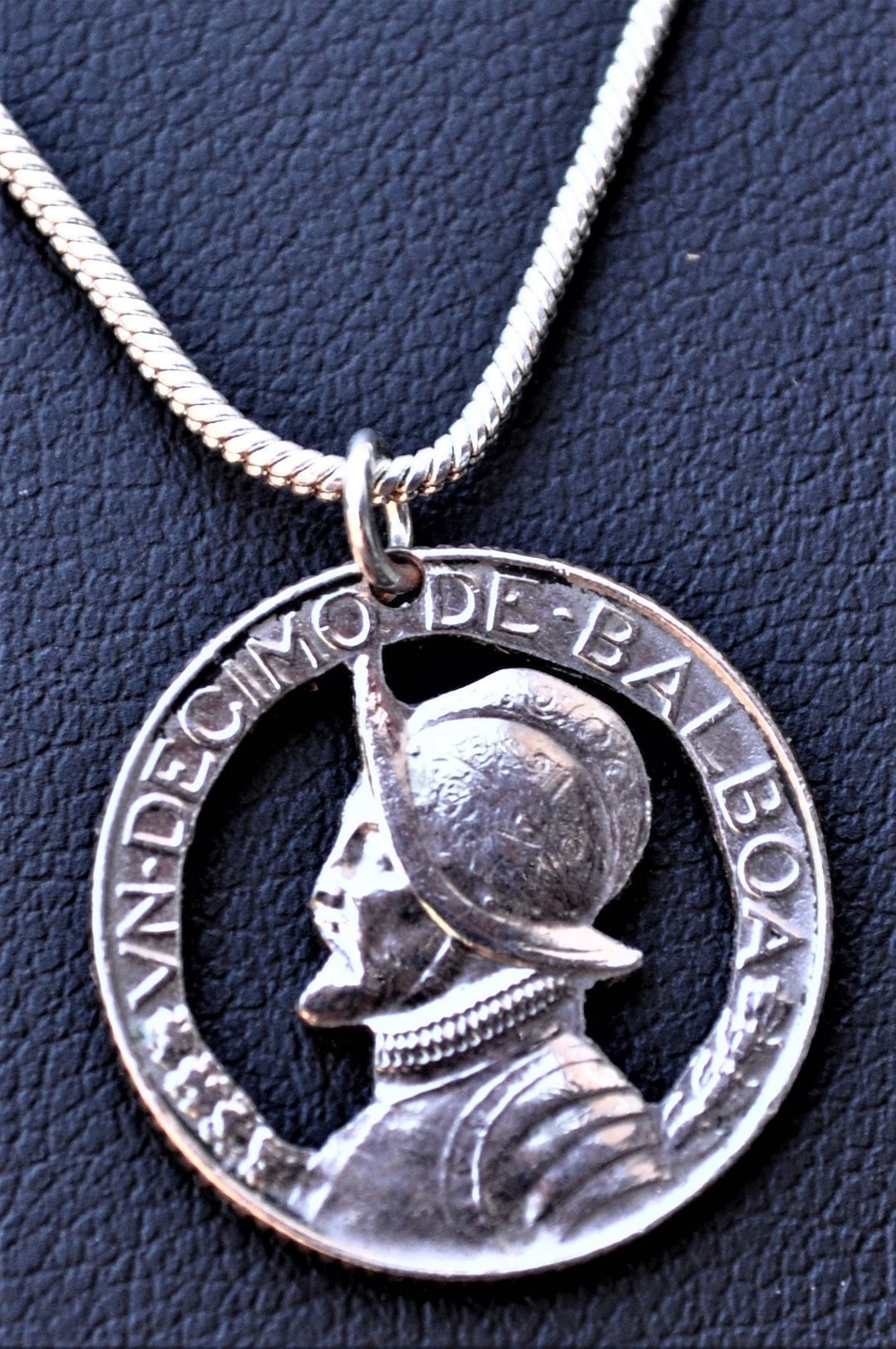 Panama Balboa Cut Coin Pendant Necklace - Etsy