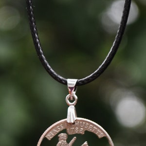 Massachusetts Cut Coin Pendant Necklace - Etsy