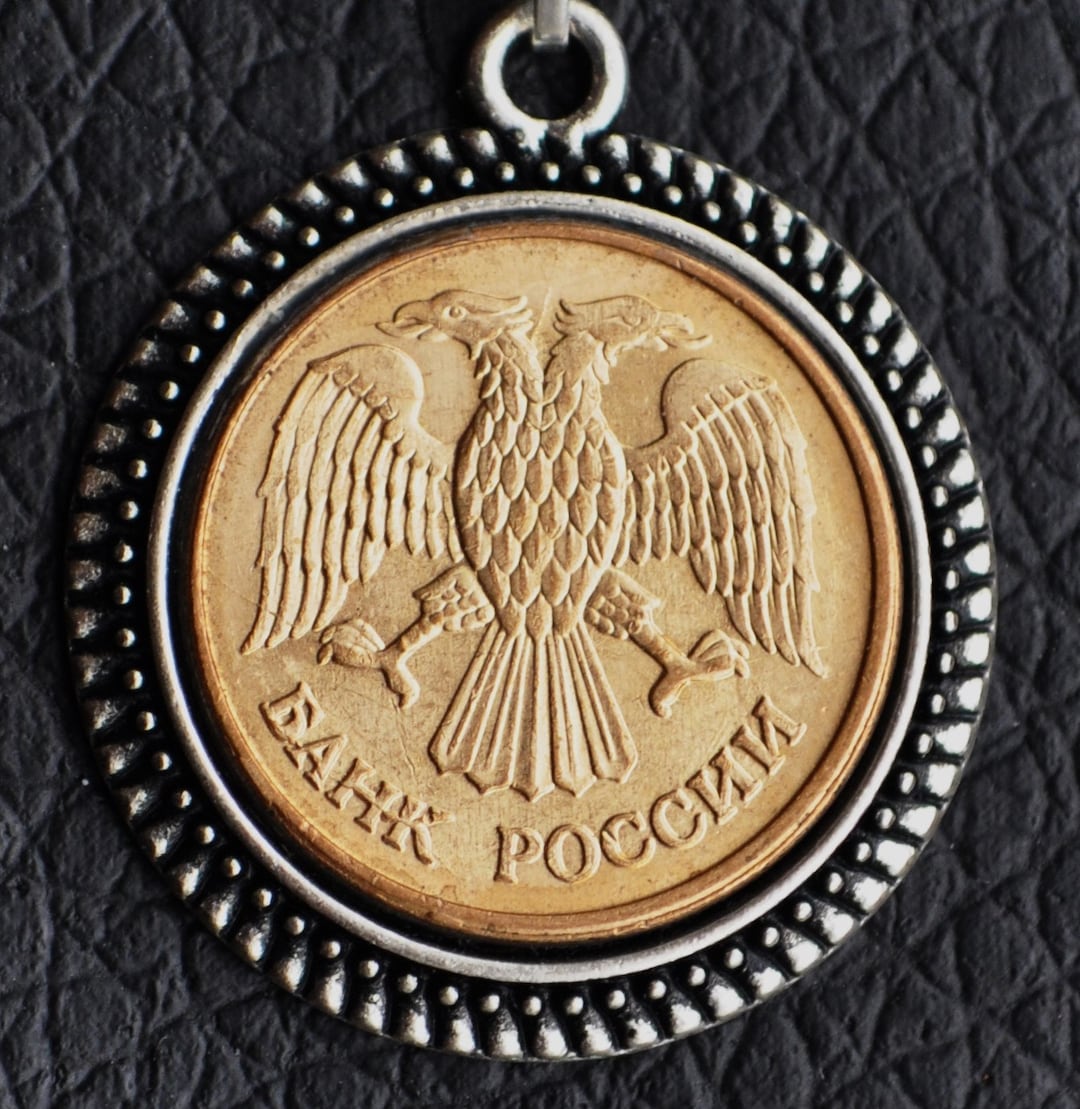 Russia Double Eagle Coin Pendant Necklace - Etsy