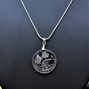 Pictured Rocks Michigan Cut Coin Pendant Necklace - Etsy