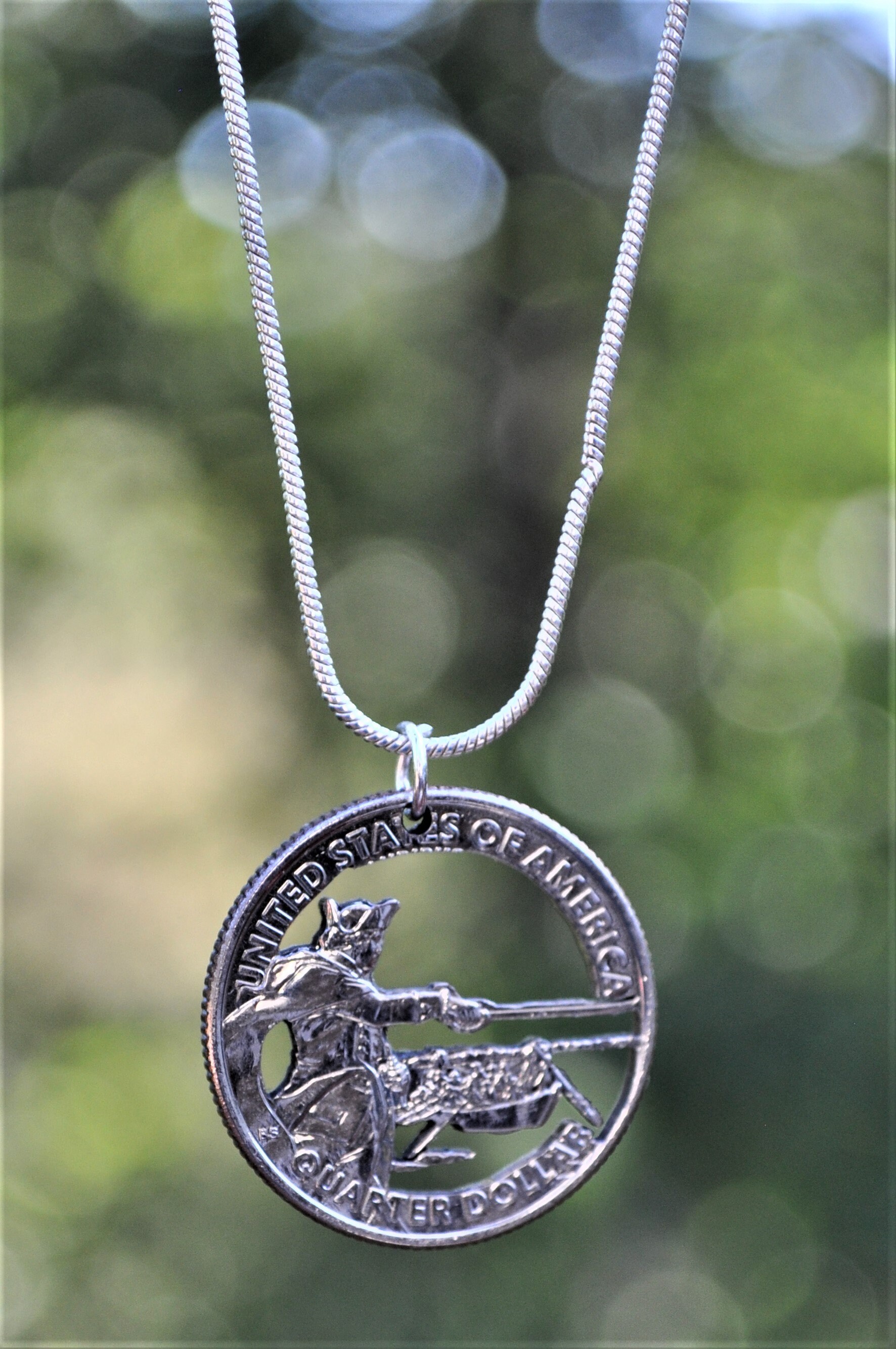 Washington Crossing Delaware Cut Coin Pendant Necklace - Etsy