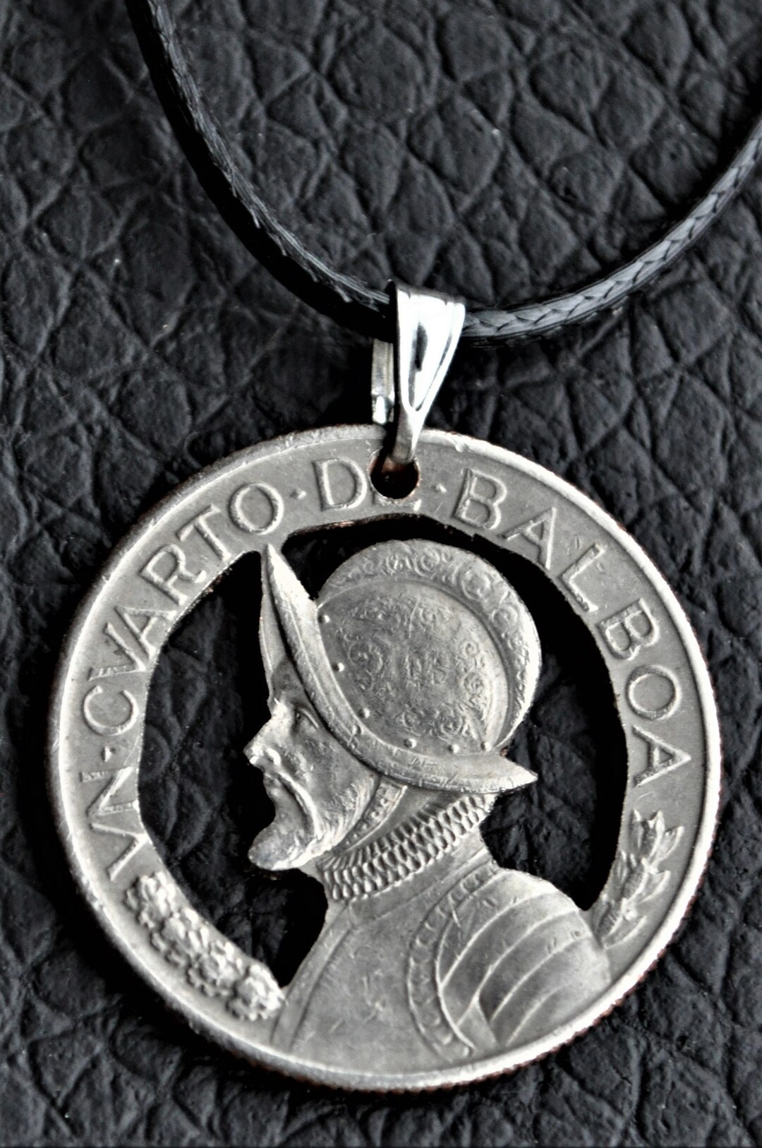 Panama Balboa Cut Coin Pendant Necklace - Etsy