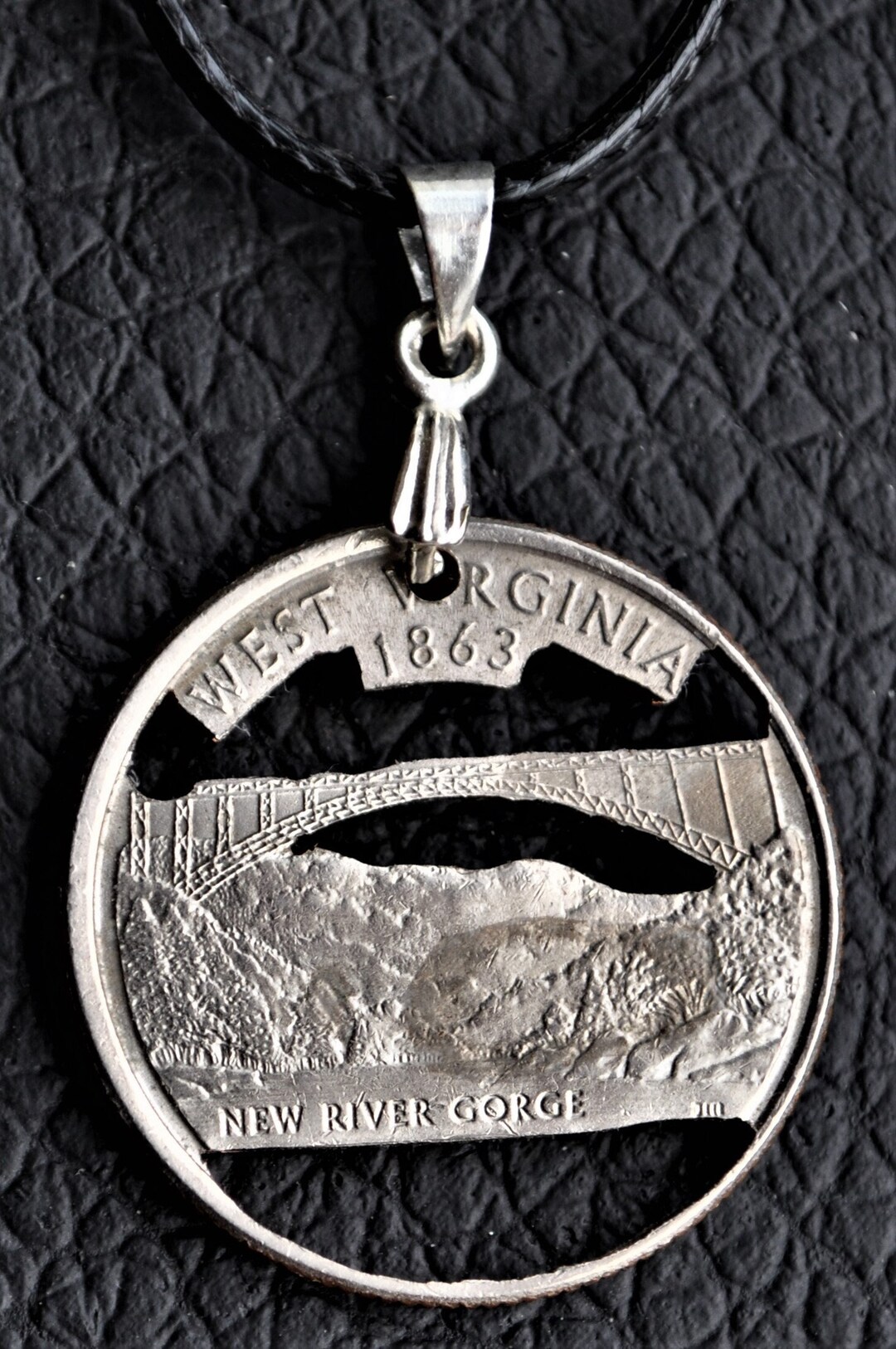 West Virginia New River Gorge Cut Coin - Etsy