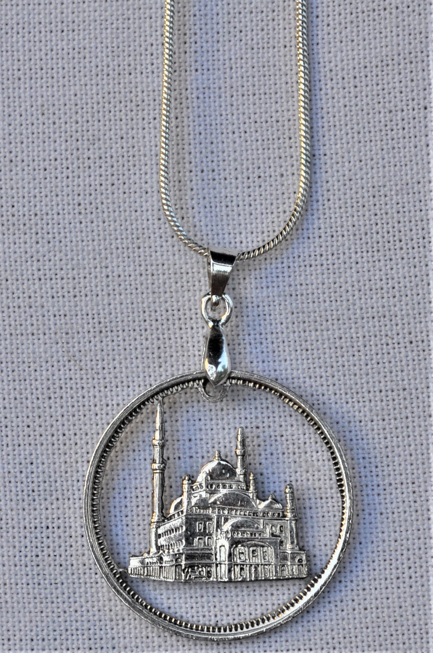 Egypt Mohammad Ali Mosque Cut Coin Pendant Necklace - Etsy