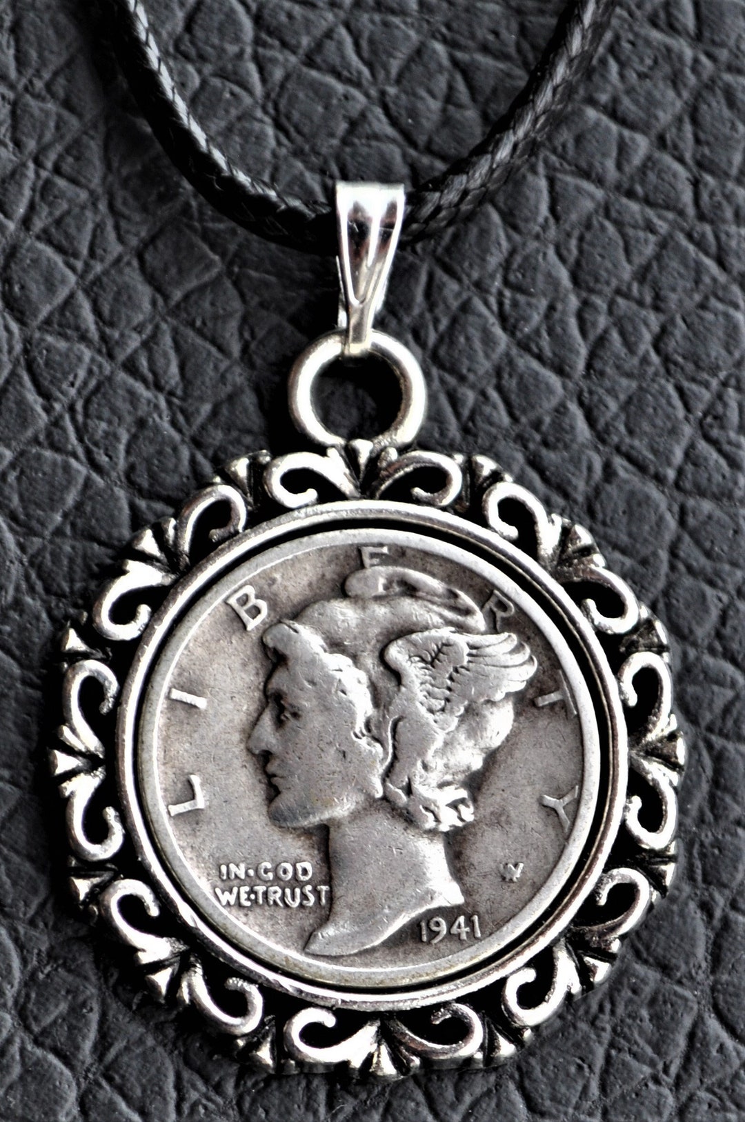 Authentic Silver 1941 Mercury Head Dime Coin Pendant Necklace - Etsy