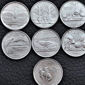 Your State Commemorative Quarter Necklace Pendant (your Choice) - Etsy