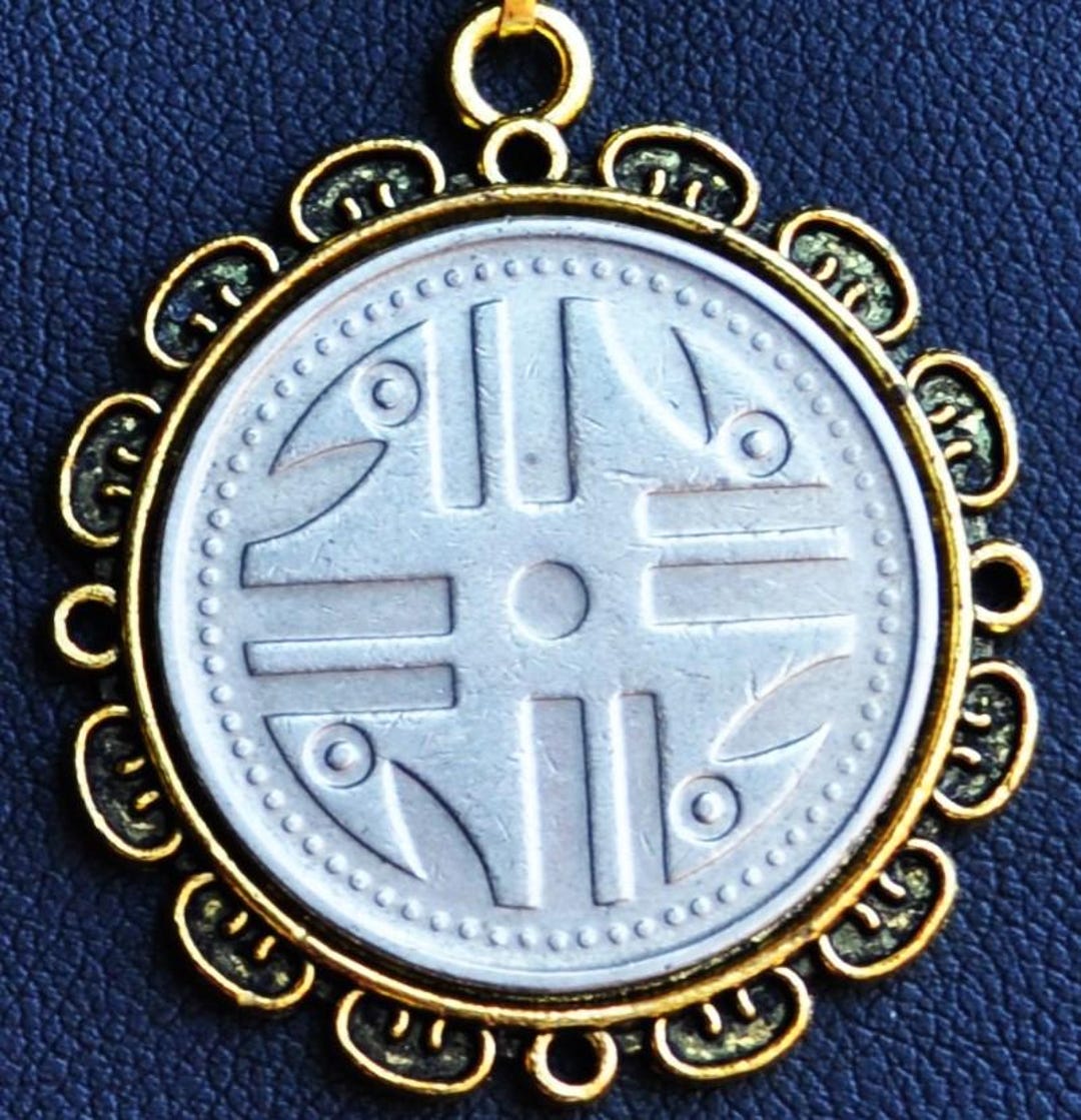 Colombia Quimbaya Spindlewheel Coin Pendant Necklace - Etsy