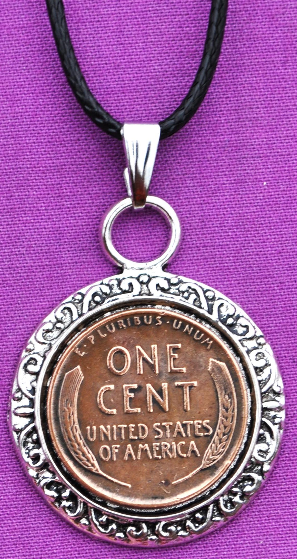 Vintage Wheat Back US Penny Coin Pendant Necklace - Etsy