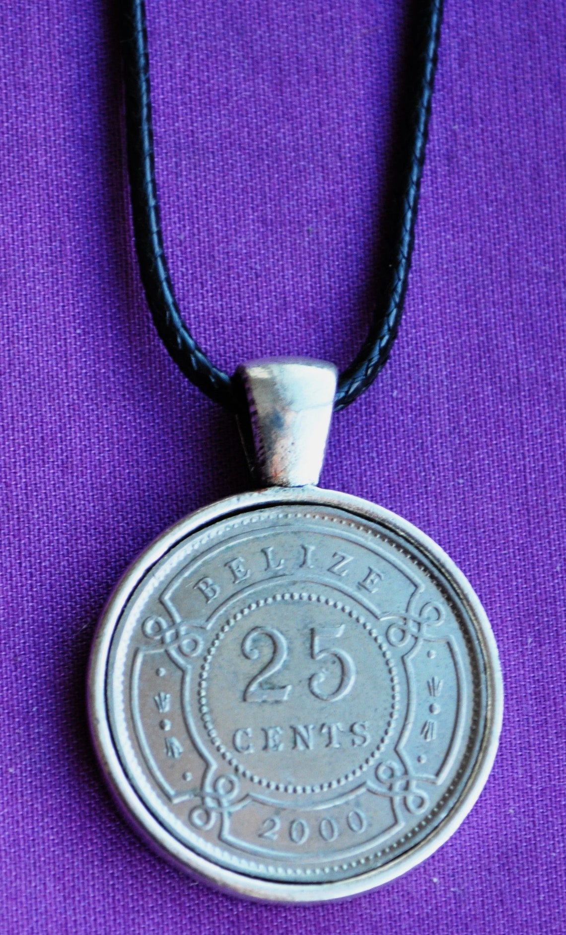 Belize Coin Pendant Necklace - Etsy