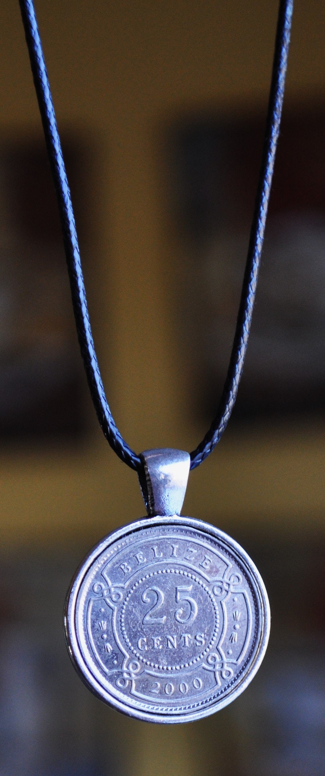 Belize Coin Pendant Necklace - Etsy