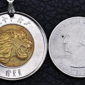 Ethiopia Roaring Lion Coin Pendant Necklace - Etsy
