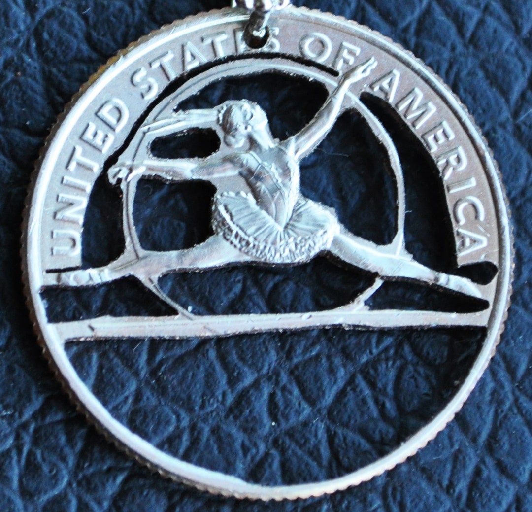 Ballerina Cut Coin Pendant Necklace - Etsy