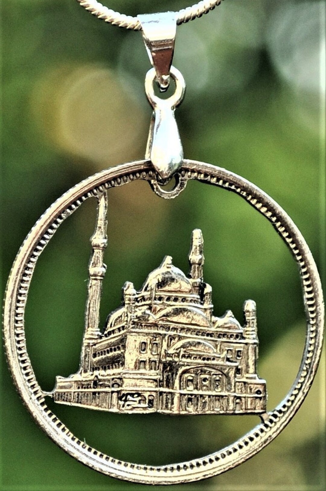 Egypt Mohammad Ali Mosque Cut Coin Pendant Necklace - Etsy