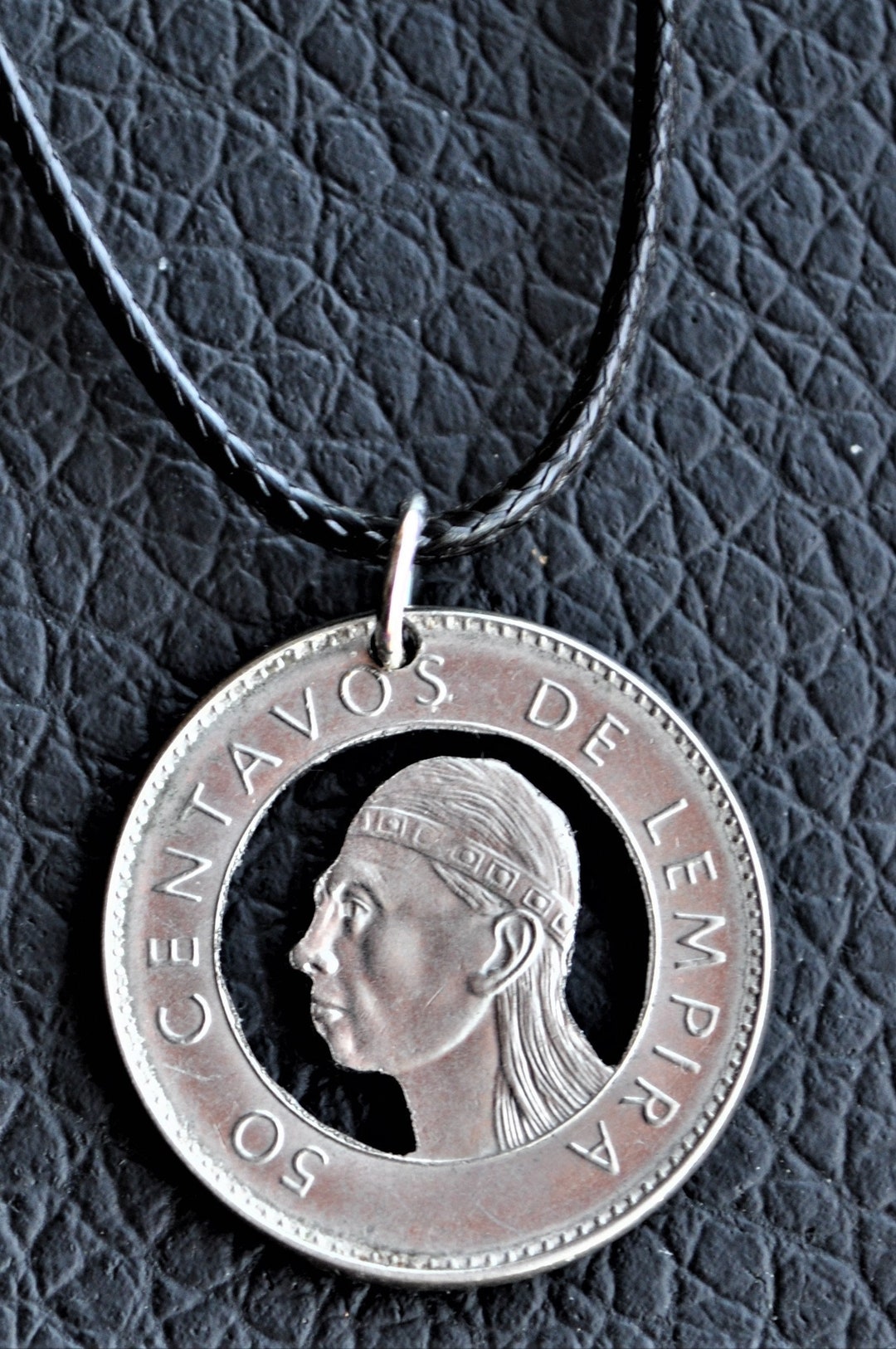 Honduras Lempira Cut Coin Pendant Necklace - Etsy