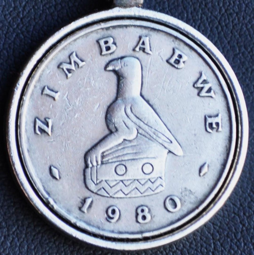 Zimbabwe Coat of Arms Coin Pendant Necklace - Etsy