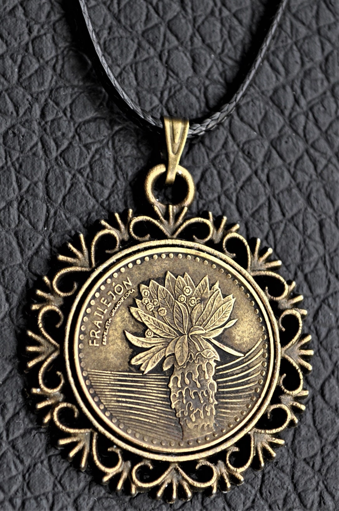 Colombia Frailejón Coin Pendant Necklace - Etsy