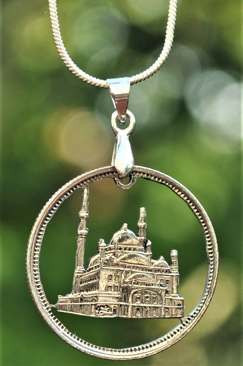 Egypt Mohammad Ali Mosque Cut Coin Pendant Necklace - Etsy