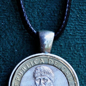 Chile Mapuche Indian Woman Coin Pendant Necklace - Etsy