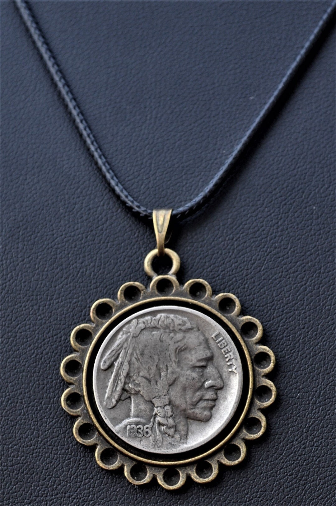 Vintage Buffalo Head Nickel Coin Pendant Necklace - Etsy