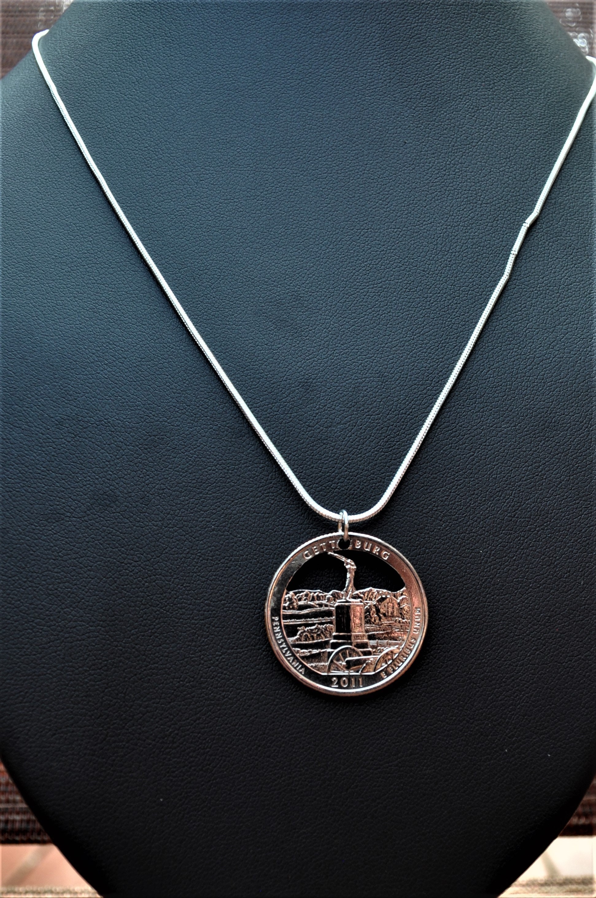 Gettysburg Cut Coin Pendant Necklace - Etsy