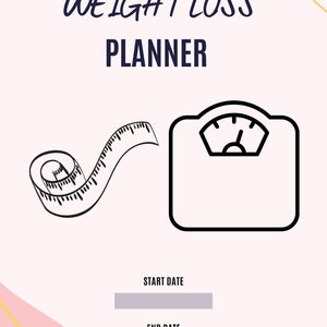 12 Week Weight Loss Tracker, Weight Loss Journal, Body Measurement ...
