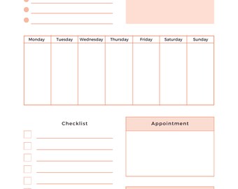 Digital Weekly Planner - Etsy