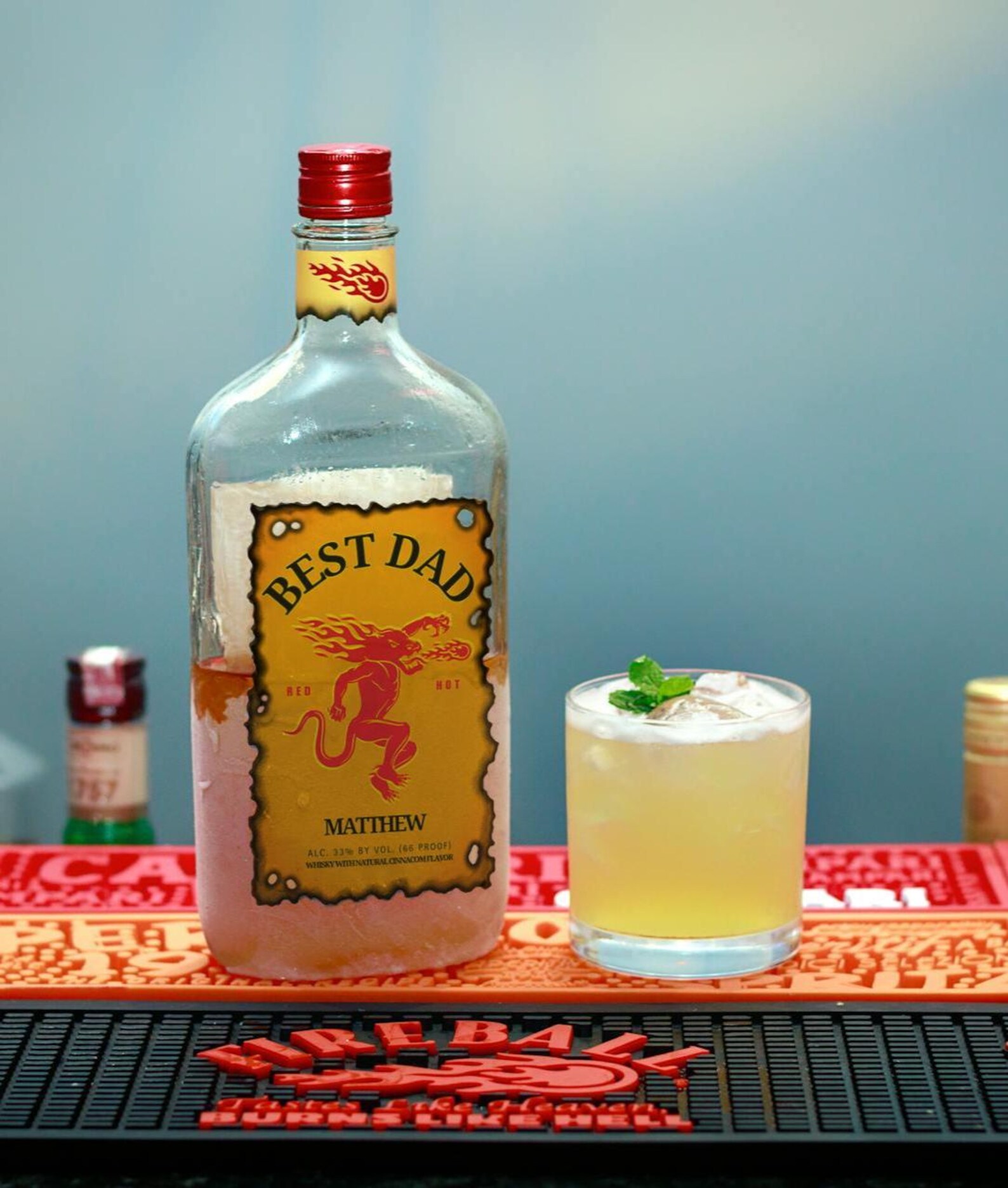 Personalized Fireball Label – Editable Canva Template, Custom Whiskey ...