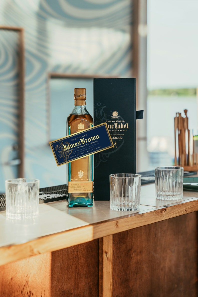 Personalised Johnnie Walker Blue Label, Editable Label, Custom Birthday ...
