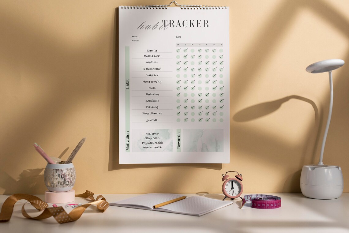 Weekly Habit Tracker, Routine Planner, Printable and Digital Habit ...