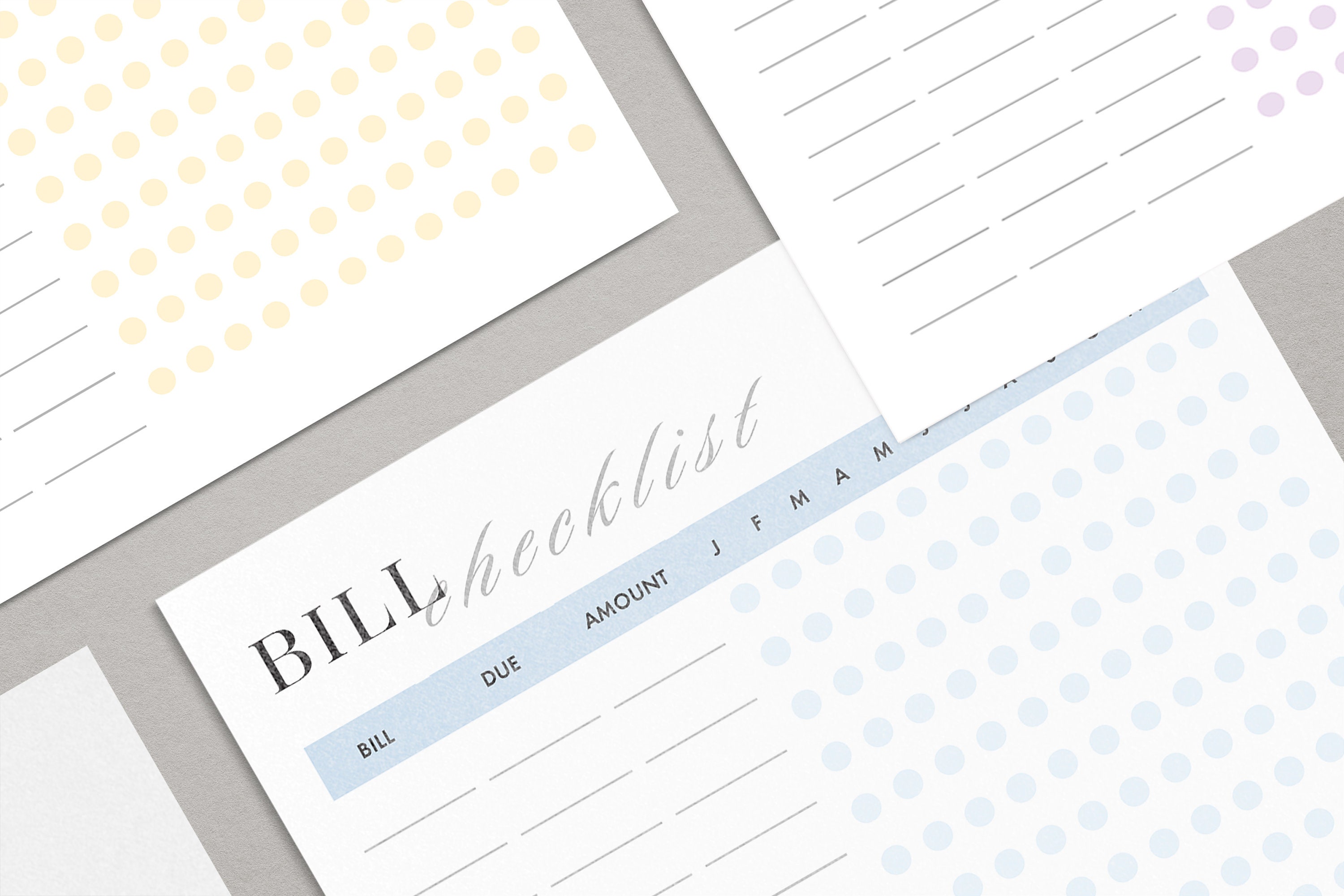 Monthly Bill Check List Bill Payment Schedule Monthly Bill - Etsy