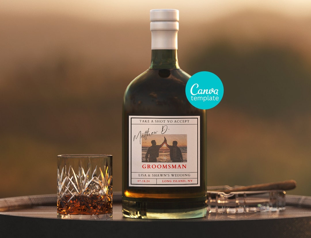 Groomsman Proposal Label, Groomsman Alcohol Bottle Label, Best Man ...