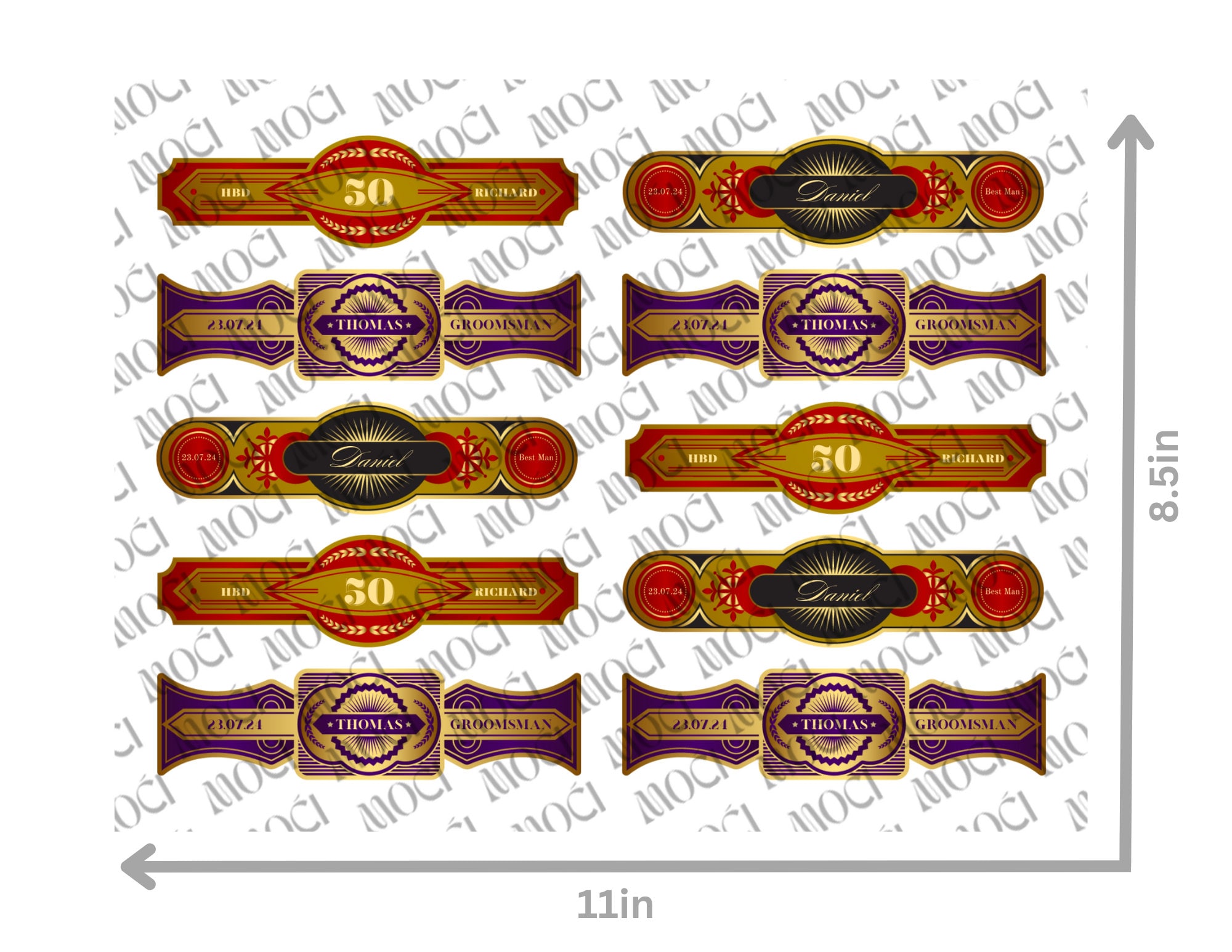 Custom Cigar Labels, Personalised Cigar Bands, Groomsmen Best Man ...