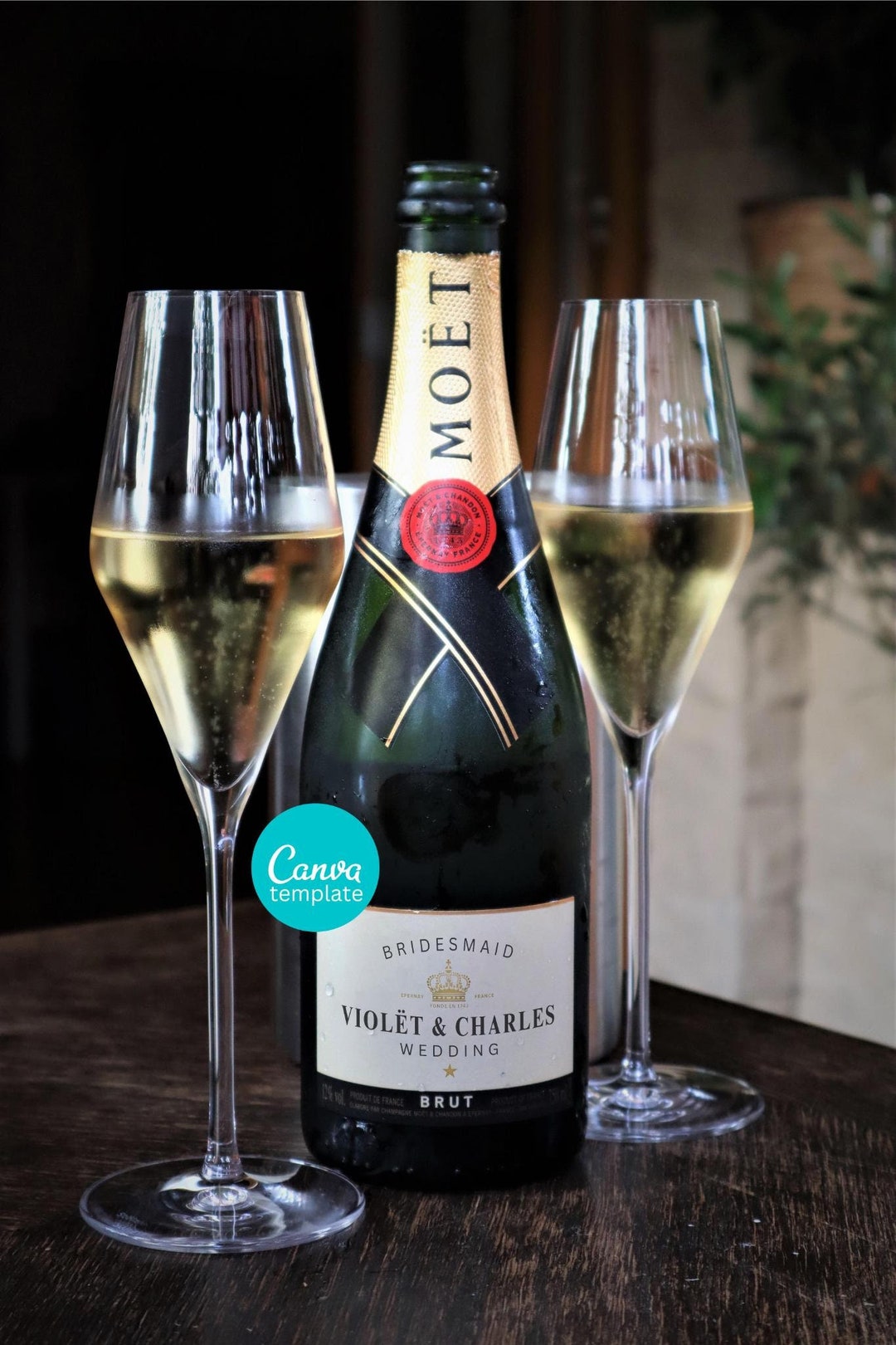 Personalized Moët & Chandon Label: Custom Bridesmaid Proposal (digital ...