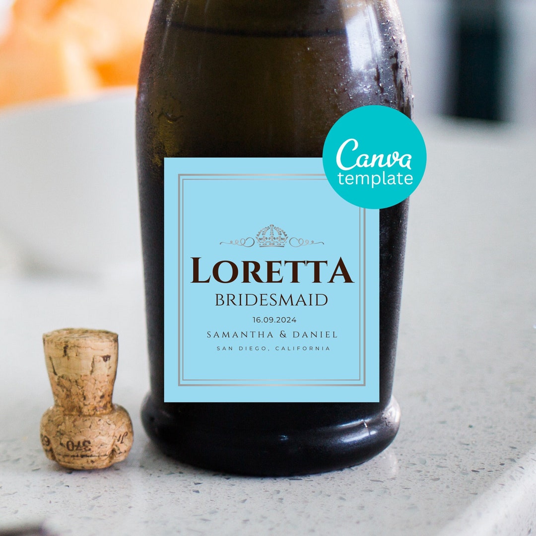 Personalised La Marca Prosecco Label, Custom Bridesmaid Proposal Gift ...