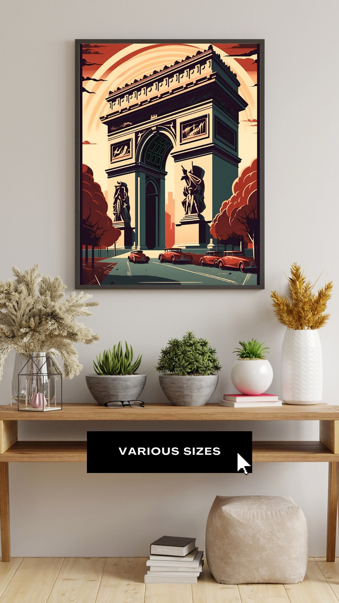 Art Deco Arc De Triomphe Printable Wall Poster Vintage Wall - Etsy