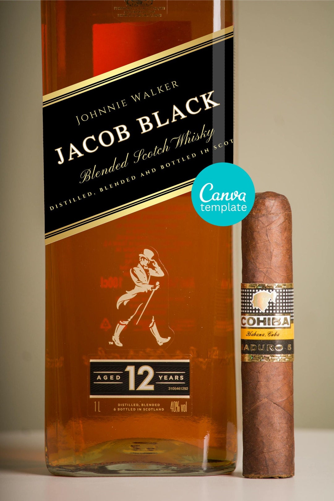 Personalised Johnnie Walker Black Label, Editable Label, Custom ...