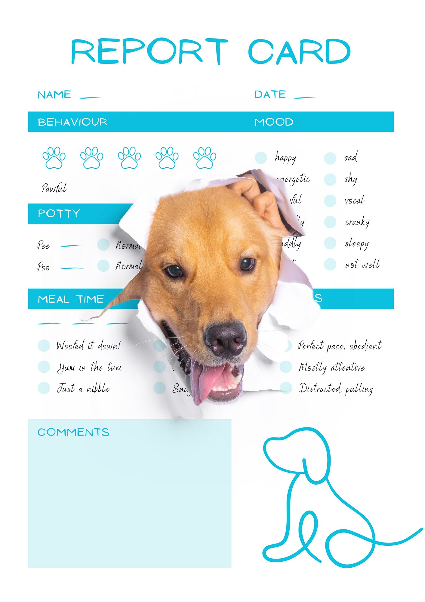 Customized Dog Report Card | Personalized Pet Assessment | Pet Behavior ...