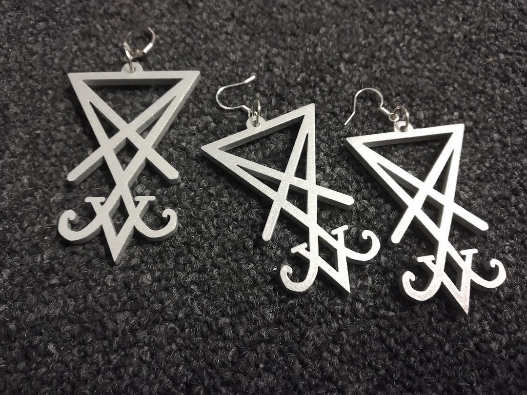 Sigil of Lucifer Symbol Earrings or Choker Pendant - Etsy