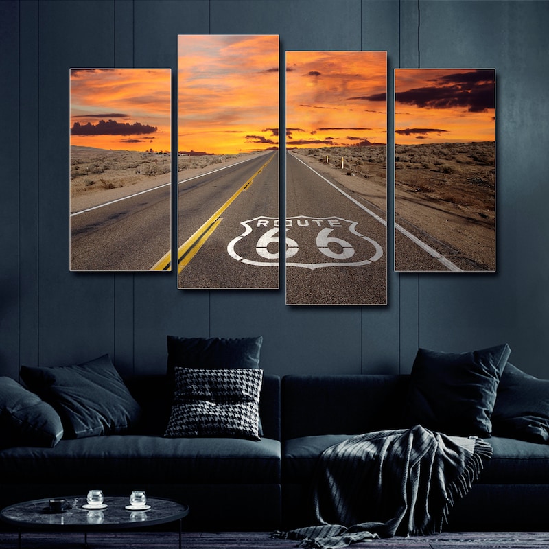 Route 66 Wall Mural - Etsy