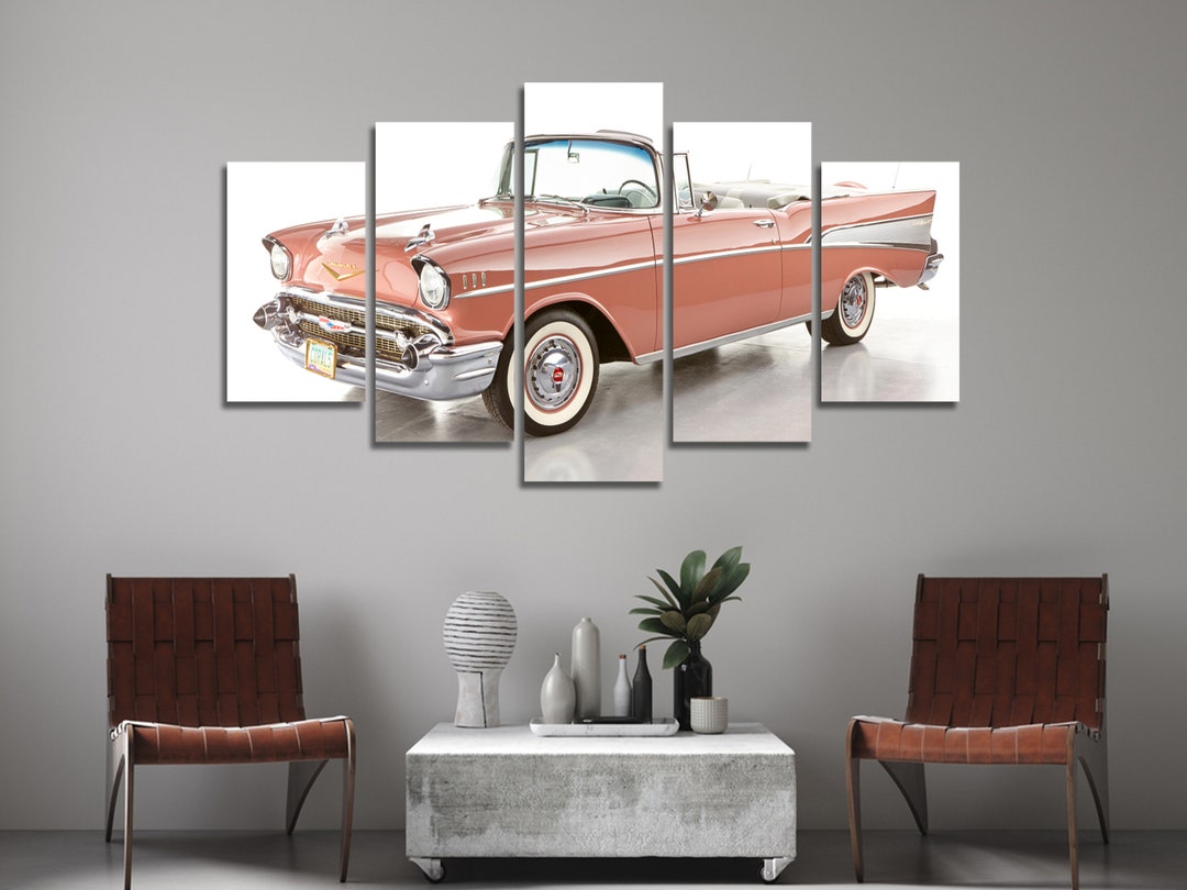 1957 Chevy Belair Multi Canvas Wall Art, Large Framed Canvas Wall Art ...
