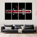 Red Black Grey Abstract Multi Canvas Wall Art, Large Framed Canvas Wall Art, Extra Large Framed ...