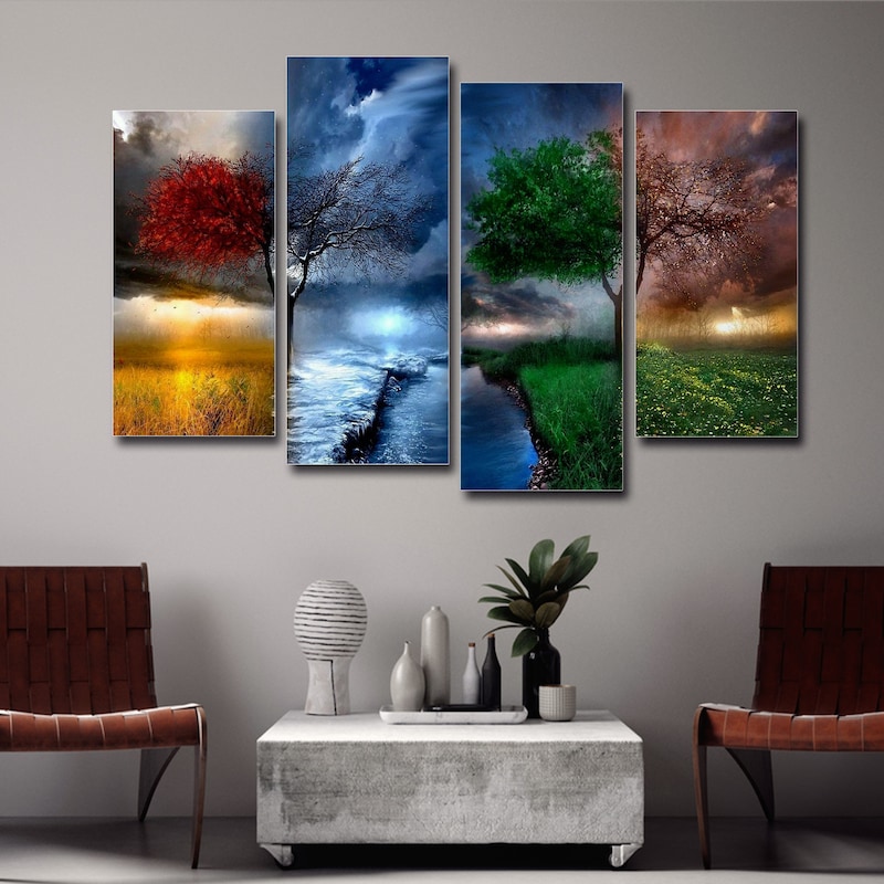 4 Piece Wall Art - Etsy