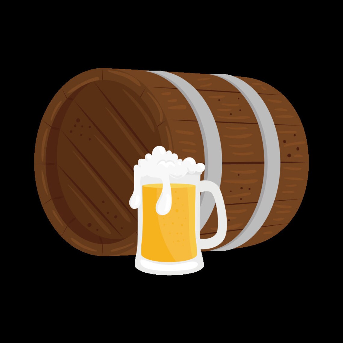 Beer Keg SVG / Bar Friends / Cheers / Keg of Beer / Celebration Digital ...