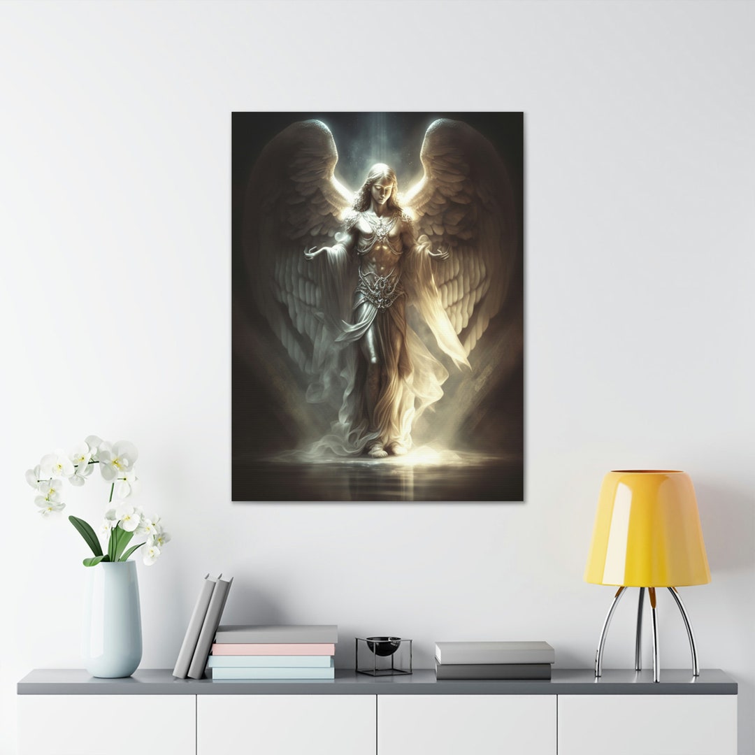 Guardian Angel of Love and Light / Angel Art / Fine Art / Canvas ...