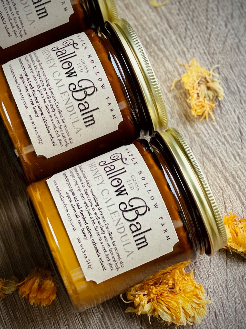 Large Tallow Balm Honey Calendula Whipped 5 Oz Grass Fed - Etsy