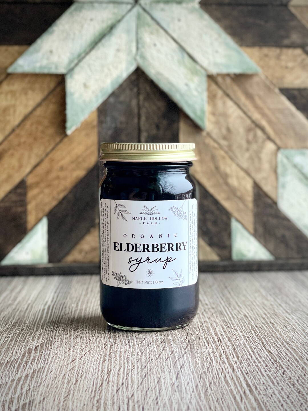 Organic Elderberry Syrup 8 Oz. All Natural Wellness Herbal - Etsy